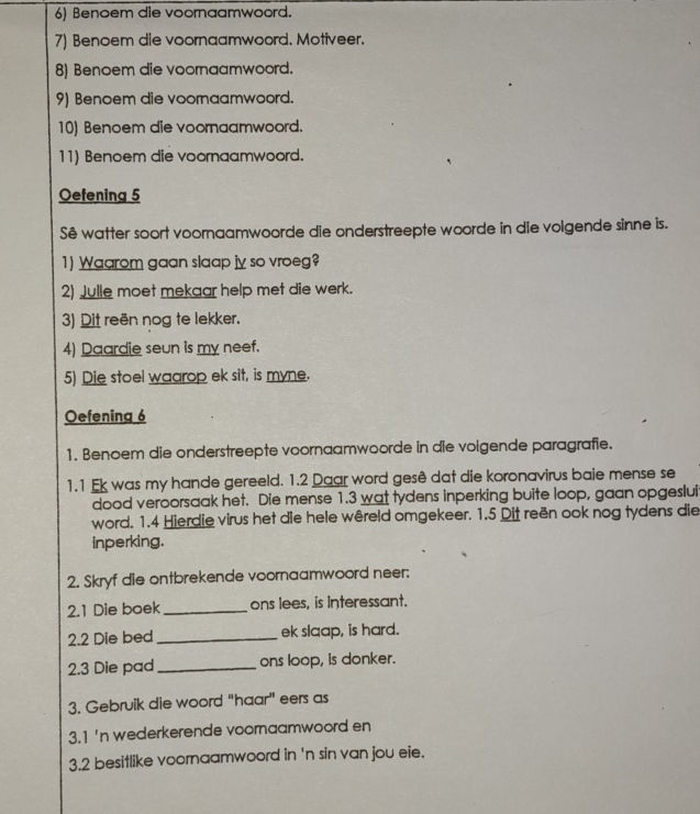 6) Benoem die voornaamwoord 7) Benoem die | StudyX