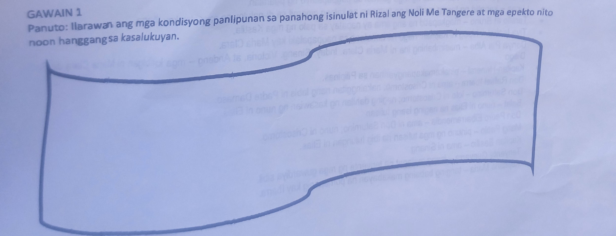 GAWAIN 1 Panuto: Ilarawan ang mga | StudyX