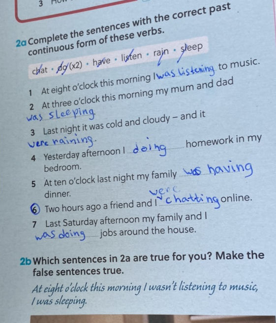 2a Complete the sentences with the correct | StudyX