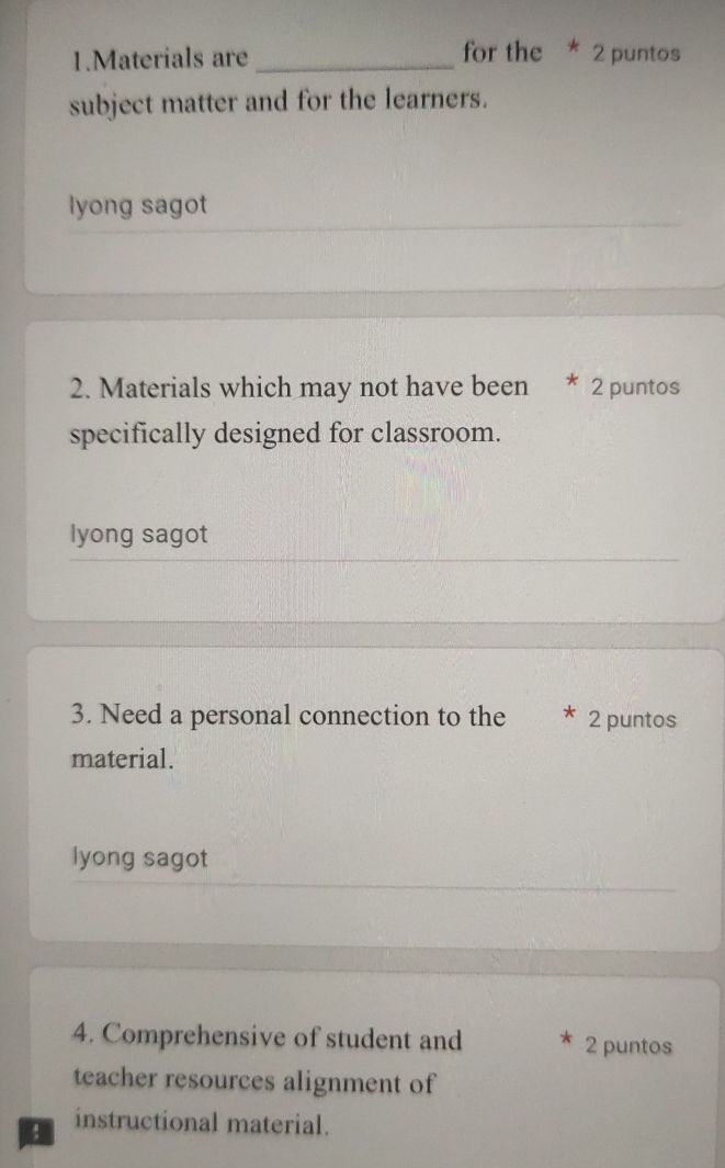 1 Materials are for the subject matter and | StudyX