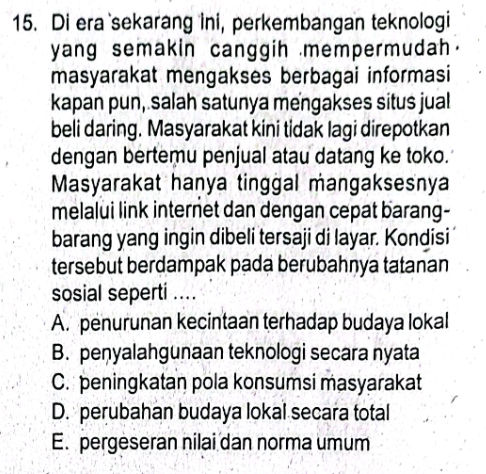 15 Di era sekarang ini perkembangan | StudyX