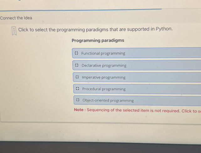 Click to select the programming paradigms | StudyX