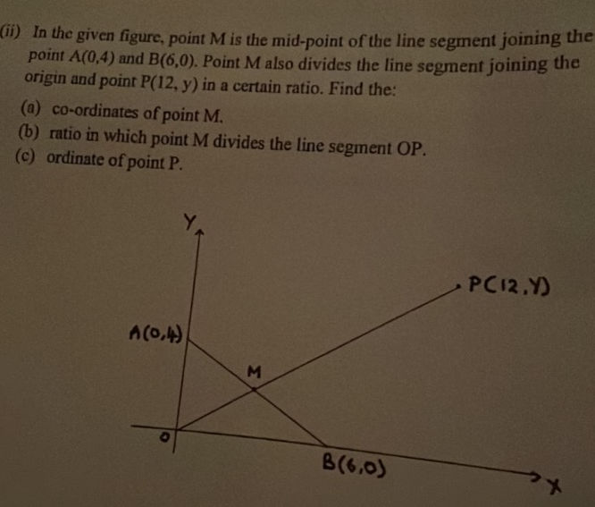 (ii) In the given figure point M is the | StudyX