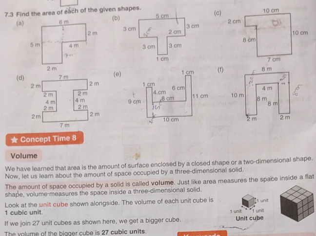 73 Find the area of each of the given shapes | StudyX