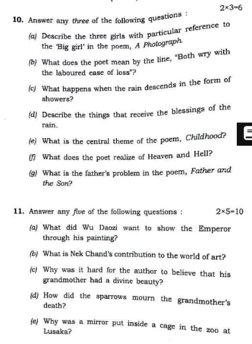 10 Answer any three of the following | StudyX