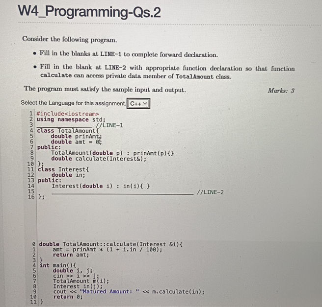 Consider the following program Fill in the | StudyX