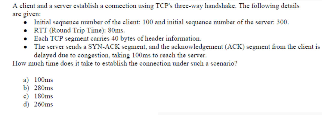 A client and a server establish a connection