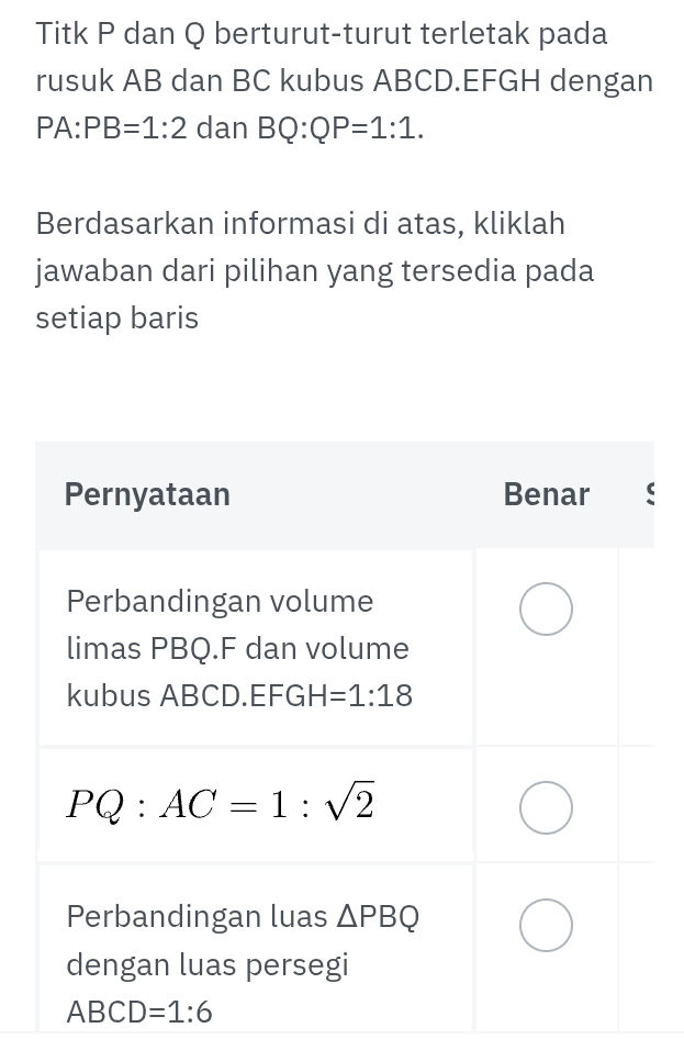 Titk P dan Q berturut-turut terletak pada | StudyX