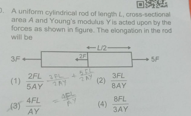 A uniform cylindrical rod of length L | StudyX