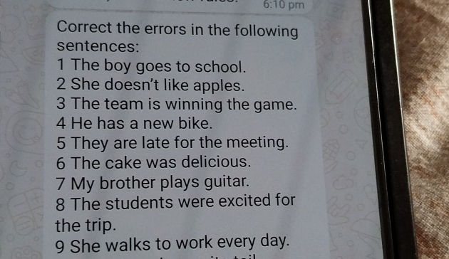 Correct the errors in the following | StudyX