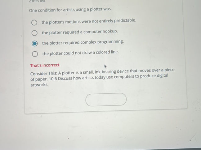 One condition for artists using a plotter | StudyX