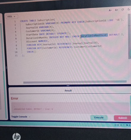 ```sql CREATE TABLE Subscription( | StudyX