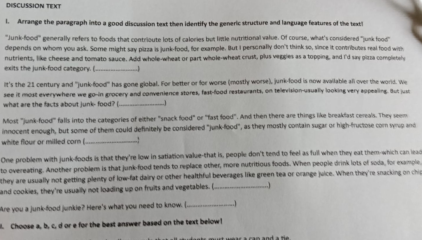 1 Arrange the paragraph into a good | StudyX
