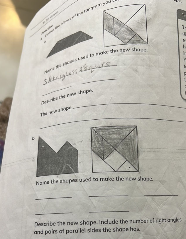 a Name the shapes used to make the new shape | StudyX