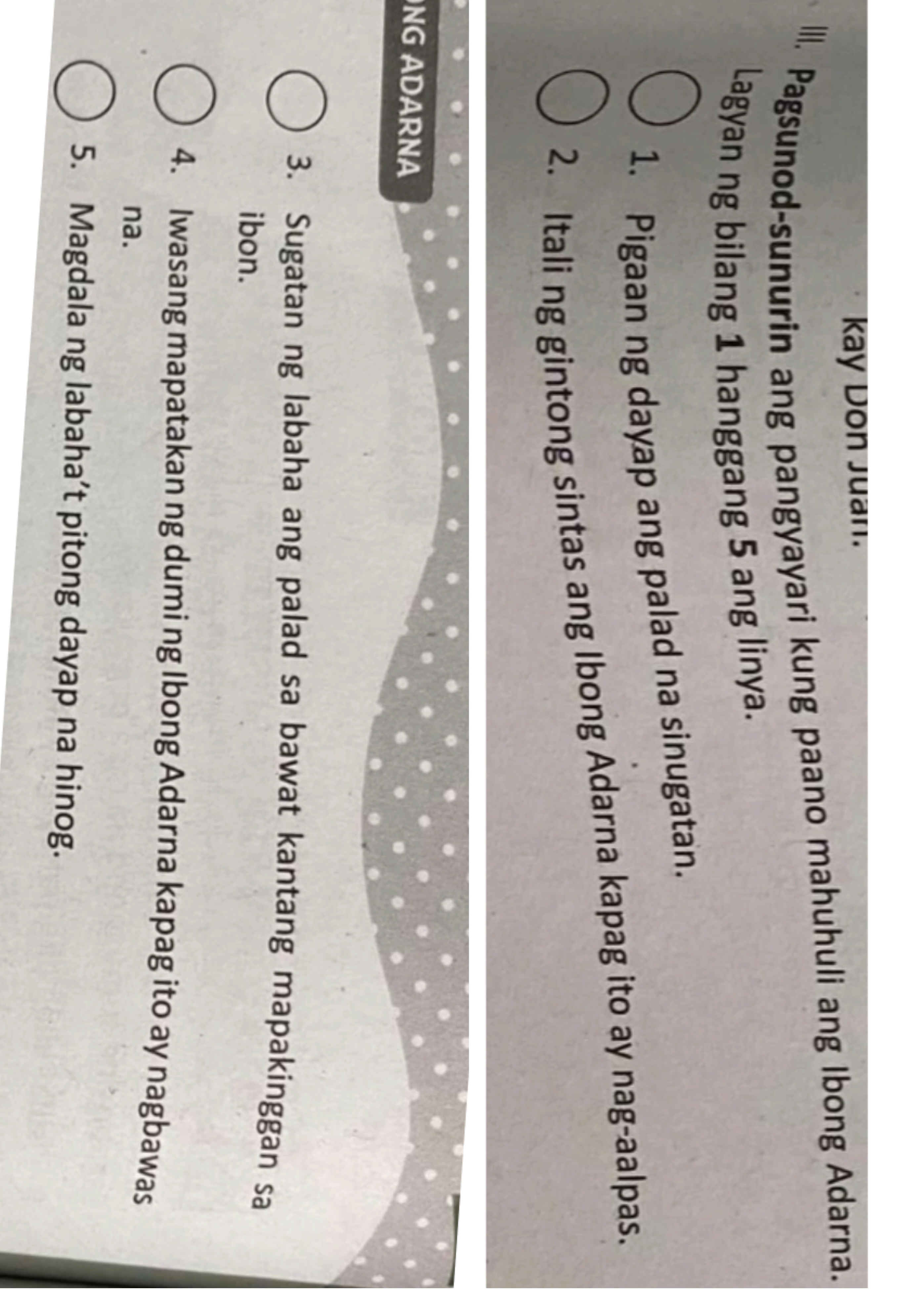 II. Pagsunod-sunurin ang pangyayari kung | StudyX