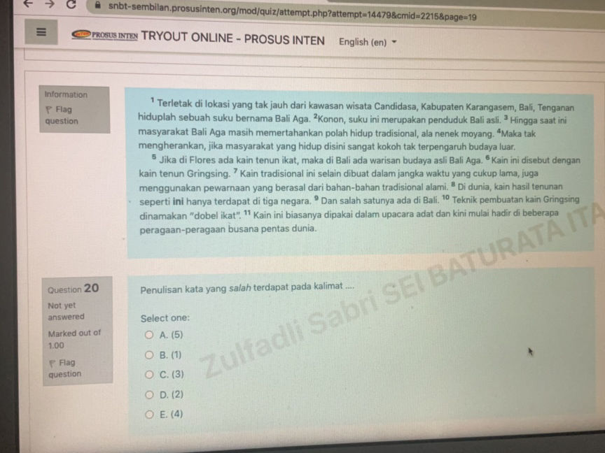 Penulisan kata yang salah terdapat pada | StudyX