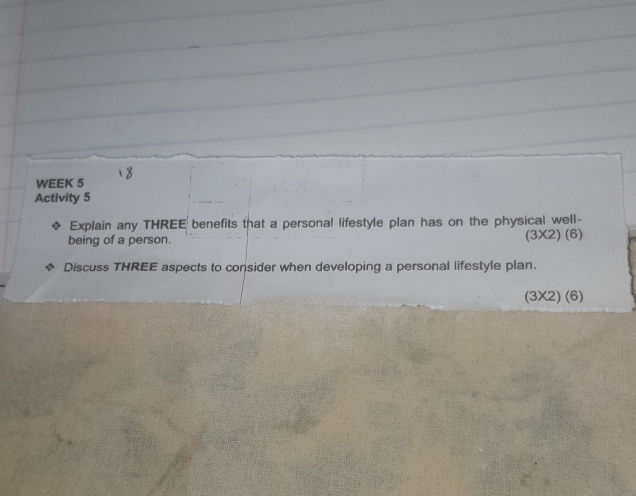 Explain any THREE benefits that a personal | StudyX