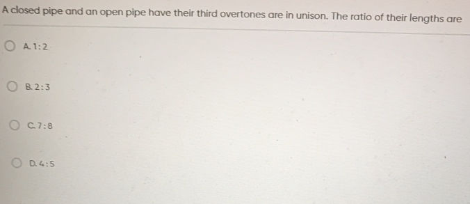 A closed pipe and an open pipe have their | StudyX