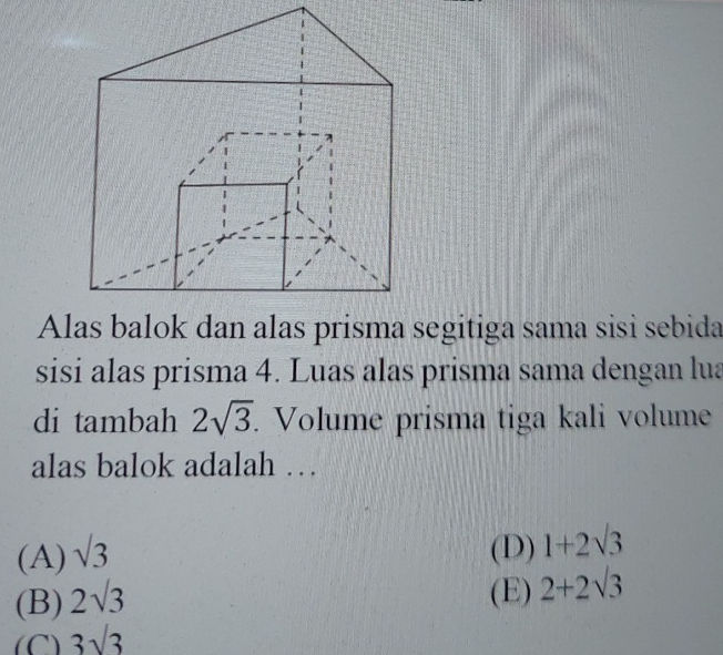 Alas balok dan alas prisma segitiga sama