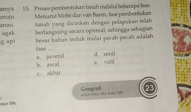 15. Proses pembentukan tanah melalui | StudyX
