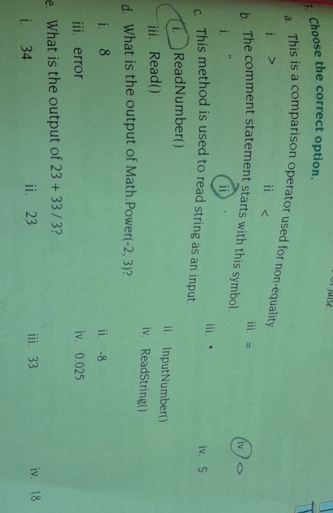 3 Choose the correct option a This is a | StudyX