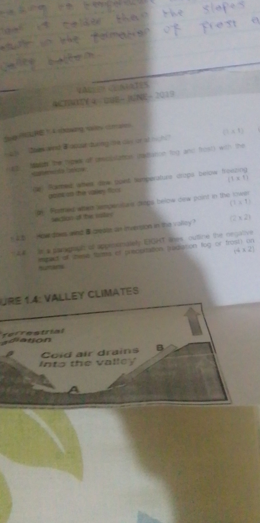 Match the types of precipitation (radiation | StudyX