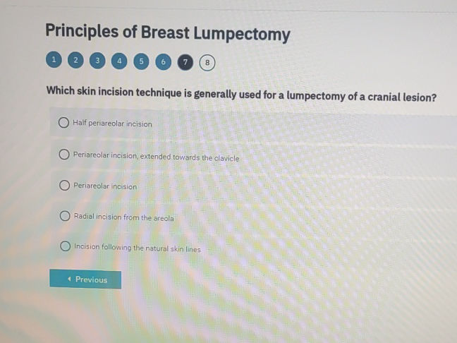 Which skin incision technique is generally | StudyX