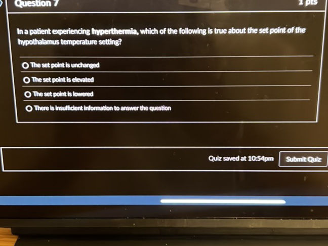 In a patient experiencing hyperthermia, | StudyX