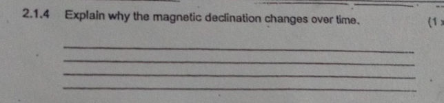 Explain why the magnetic declination changes