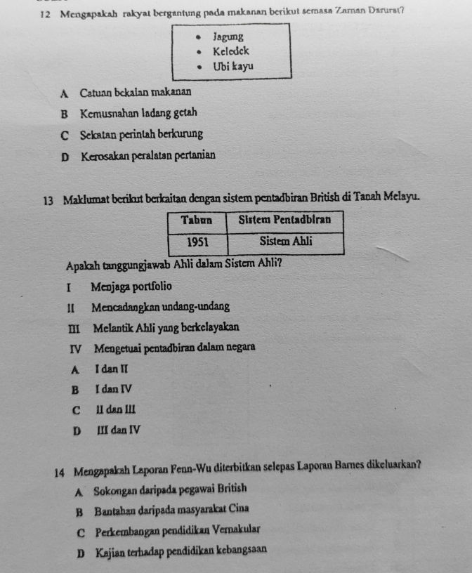 13 Maklumat berikut berkaitan dengan sistem | StudyX