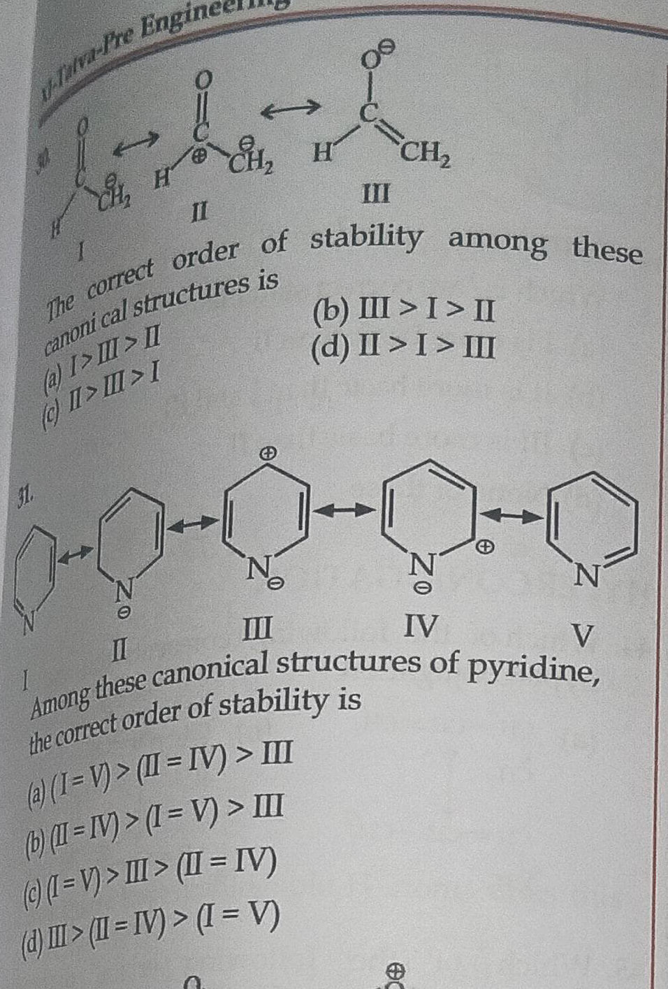 The correct order of stability among these | StudyX