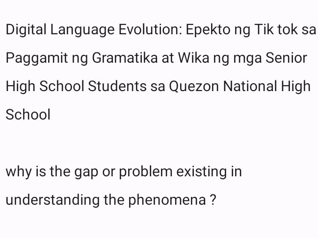 Digital Language Evolution: Epekto ng Tik | StudyX