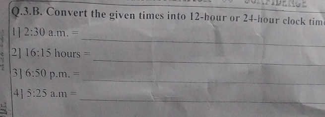 Convert the given times into 12-hour or