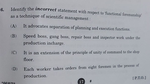 6. Identify the incorrect statement with | StudyX