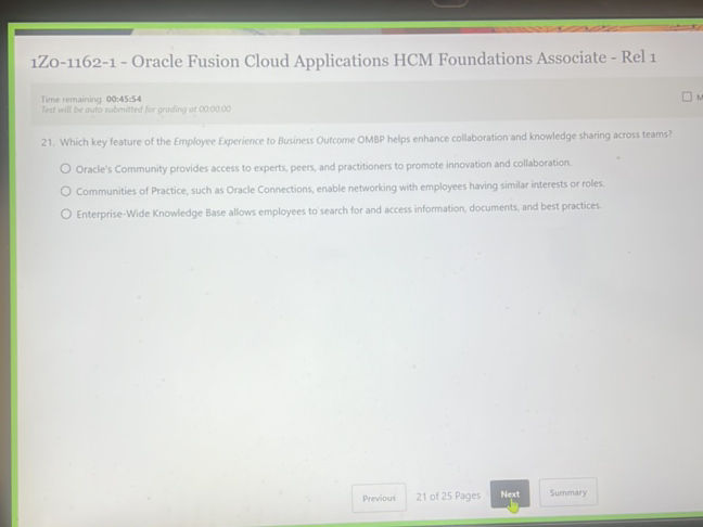 21 Which key feature of the Employee | StudyX