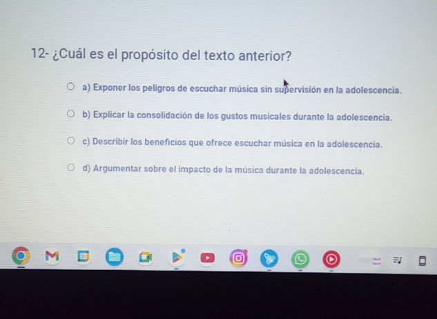 12- Cul es el propsito del texto anterior a) | StudyX