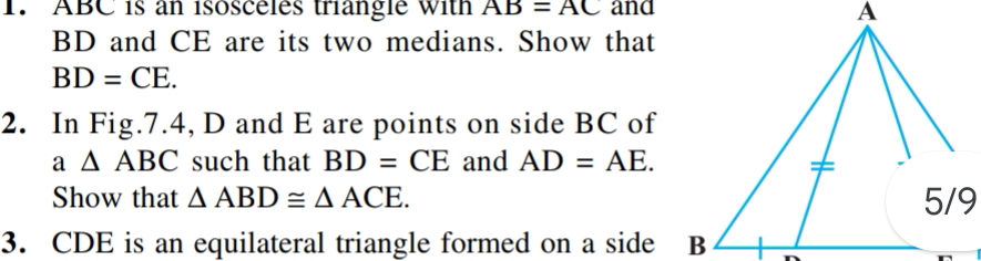 ABC is an isosceles triangle with AB = AC