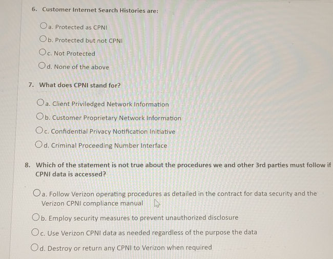 6 Customer Internet Search Histories are a