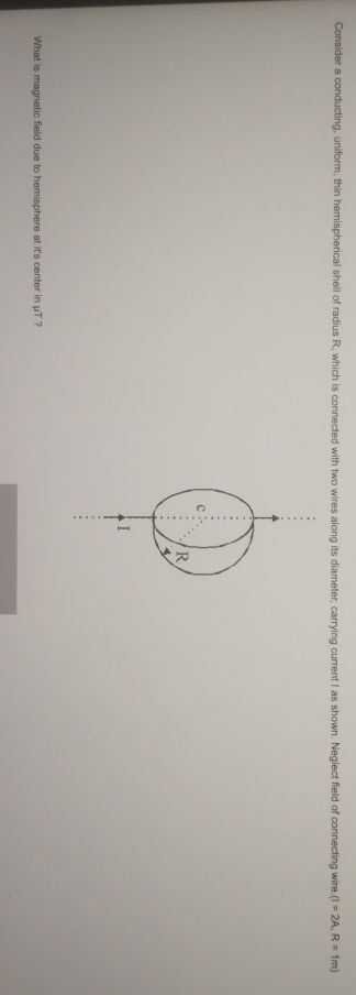Consider a conducting uniform thin | StudyX