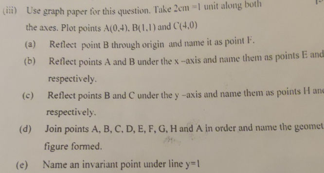 (iii) Use graph paper for this question Take | StudyX