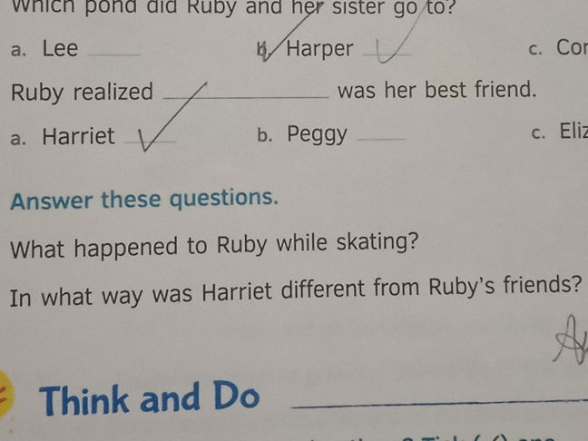 Which pond did Ruby and her sister go to? a. | StudyX