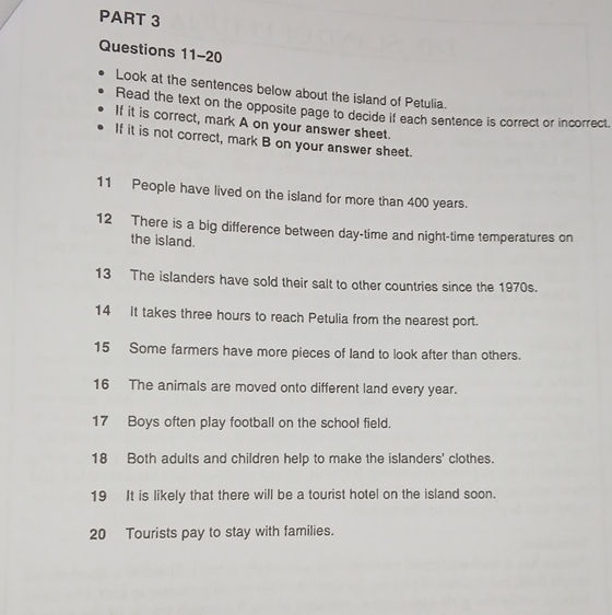 PART 3 Questions 11-20 Look at the | StudyX