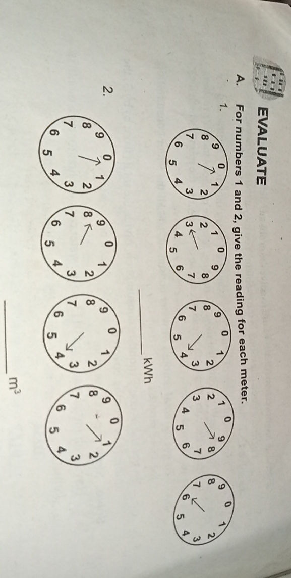 A. For numbers 1 and 2, give the reading for | StudyX
