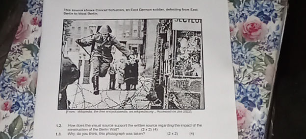This source shows Conrad Schumann an East | StudyX