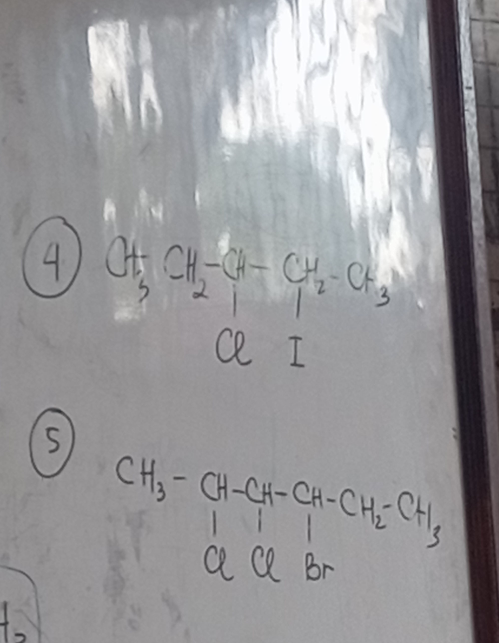 4 CH3-CH2-CH-CH2-CH3 Cl I 5 | StudyX