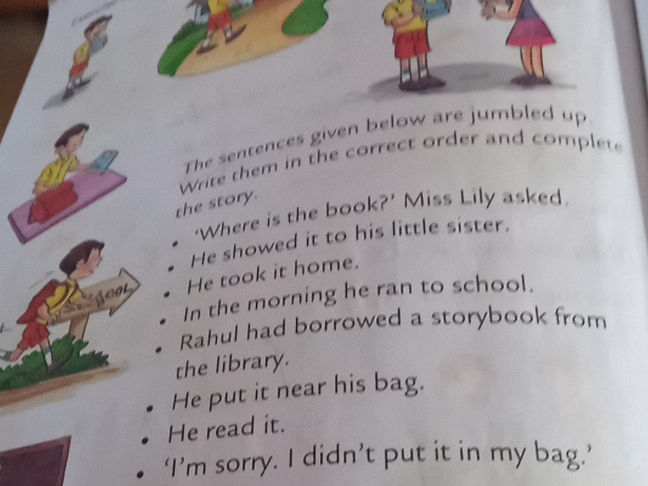 The sentences given below are jumbled up. | StudyX