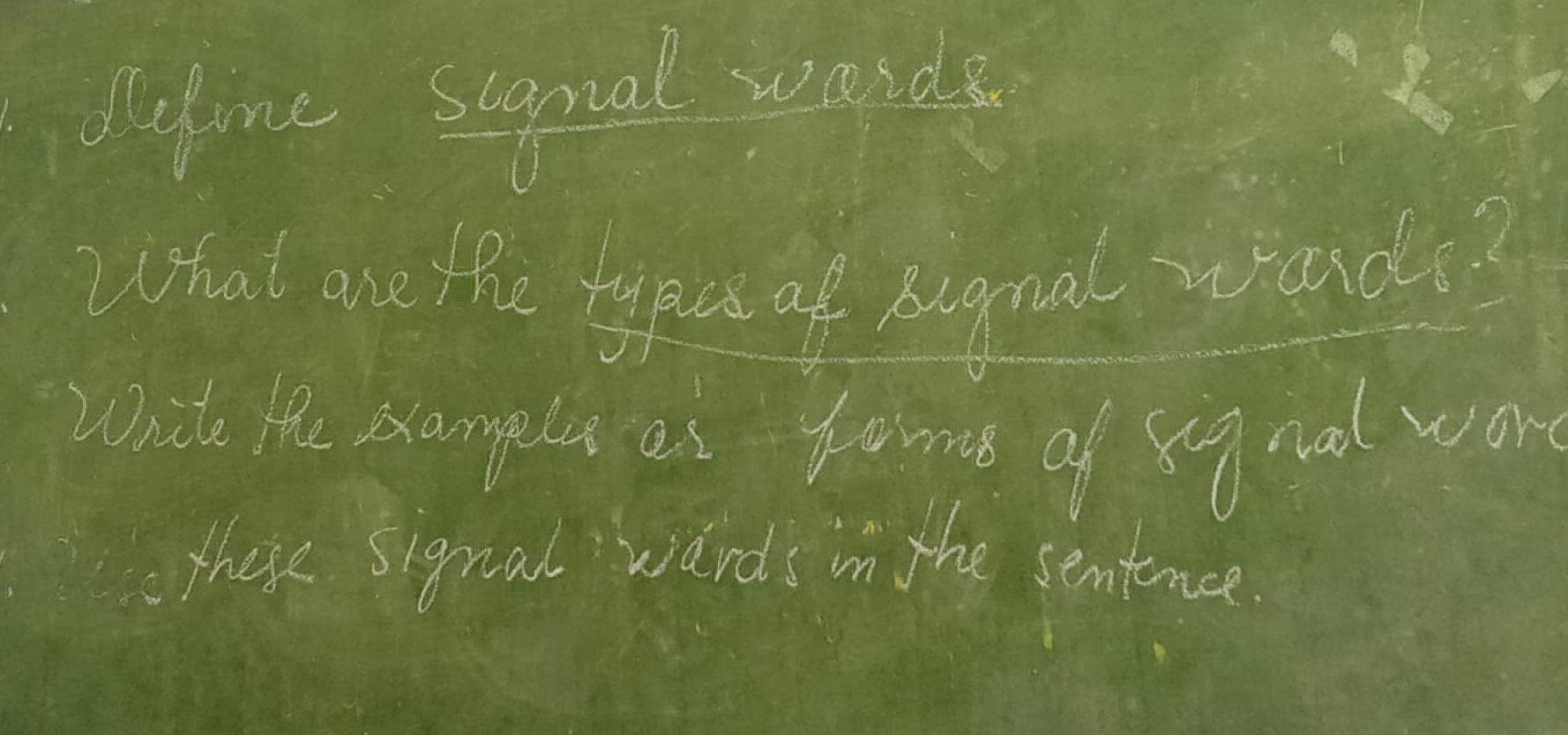 1. Define signal words 2. What are the | StudyX