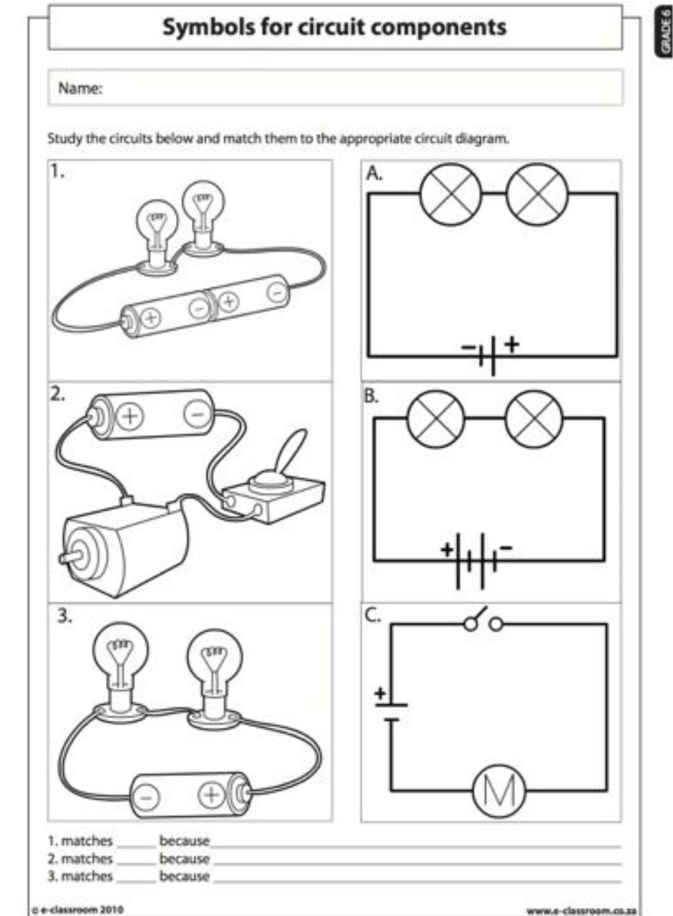 Study the circuits below and match them to | StudyX