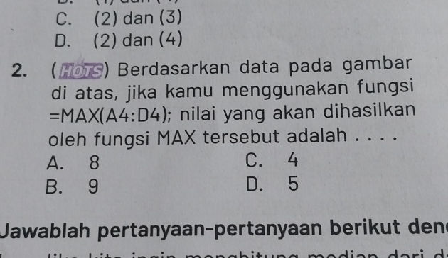 2 (HOTS) Berdasarkan data pada gambar di | StudyX