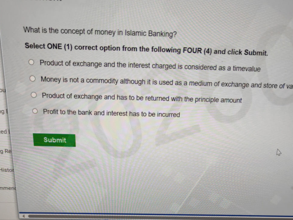 What is the concept of money in Islamic | StudyX